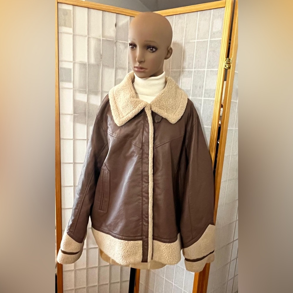 Universal Threads Brown Leather Jacket Size - Gem